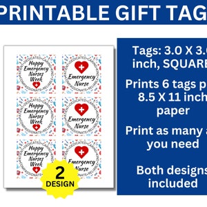 Emergency Nurses Week Printable Bundle, ER Nurse Week Bundle, Emergency ...