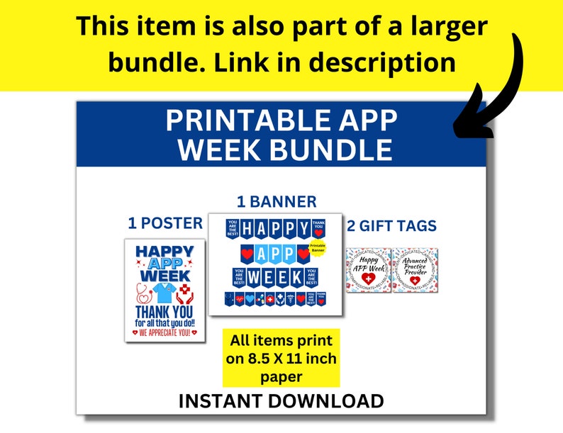 Advanced Practice Provider Week Printable Sign, Happy APP Week Banner ...