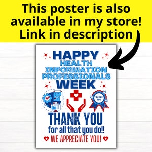 Health Information Professionals Week Printable Gift Tag, HIP Week ...