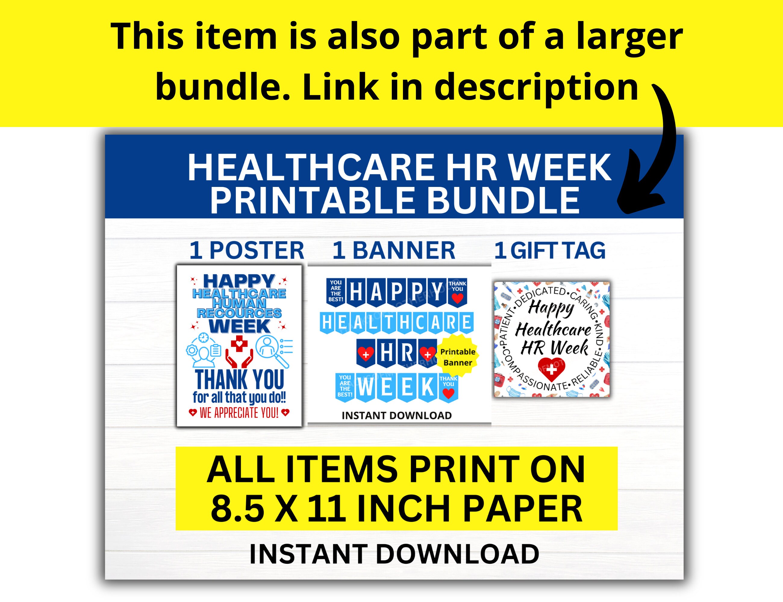 Healthcare Human Resources Printable Gift Tag, Happy Healthcare HR Week ...