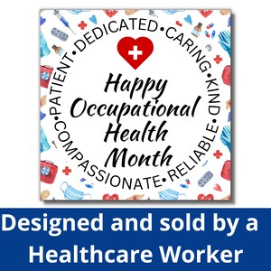 Occupational Health Month Printable Gift Tag, Occupational Health Staff ...