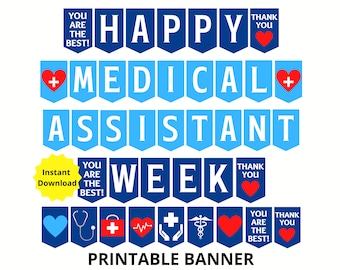 Medical Assistant Day Printable Banner, Happy MA Day Banner, Medical ...
