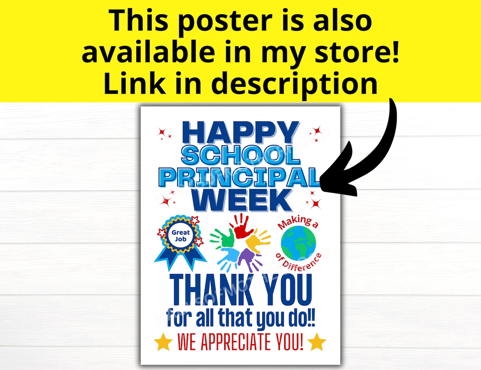School Principal Day Printable Banner, School Principal Day Sign ...