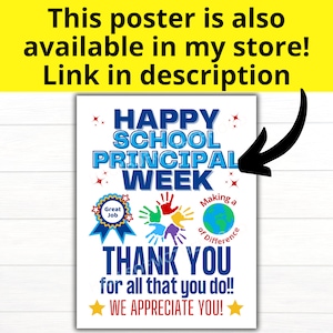 School Principal Day Printable Banner, School Principal Day Sign ...