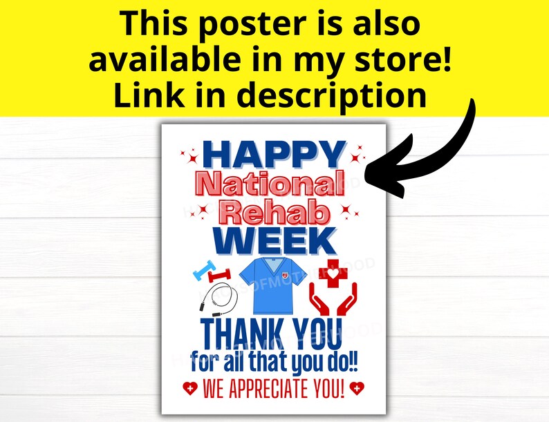 National Rehab Week Printable Bundle, Happy Rehabilitation Week, Rehab ...