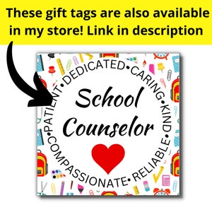 Happy School Counselor Week Printable Gift Tags, School Counselor Week ...