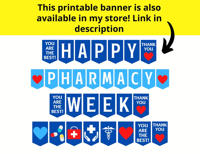 Pharmacy Week Printable Poster, Happy Pharmacy Week Sign, Pharmacist ...
