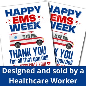 EMS Week Printable Poster, Emergency Medical Services Sign, EMS Week ...