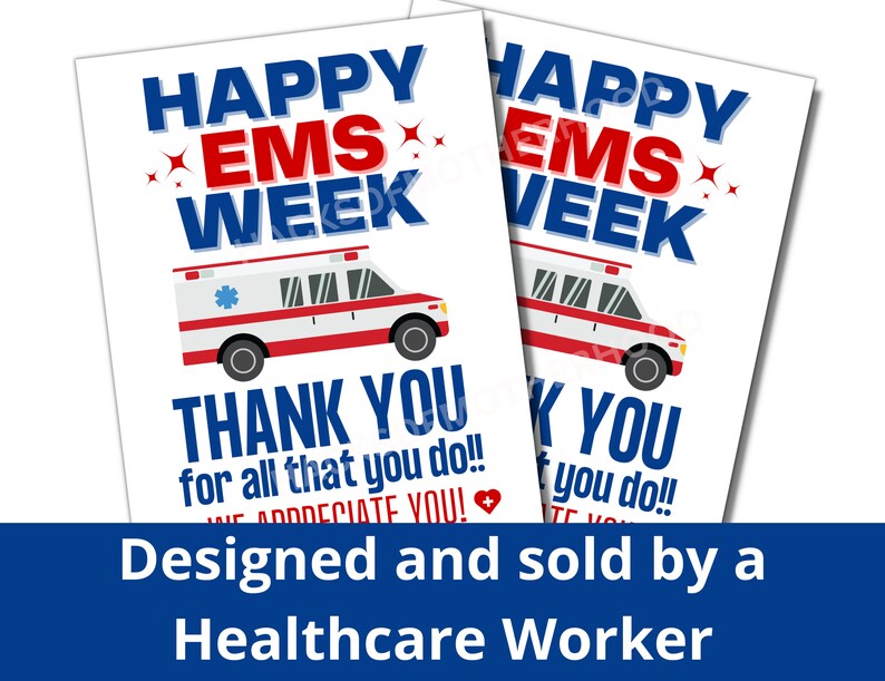 EMS Week Printable Poster, Emergency Medical Services Sign, EMS Week ...