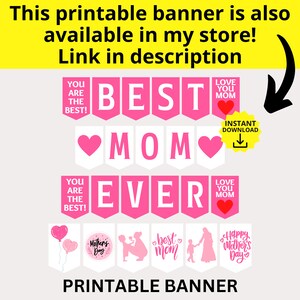 Muffins With Mom Printable Banner, Mother's Day Kids Activity ...