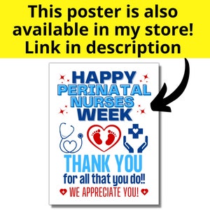Perinatal Nurses Week Printable Banner, Perinatal Nurse Week Sign ...