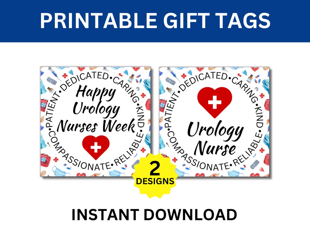Urology Nurses Week Printable Gift Tags, Urology Week Gift, Nurse ...