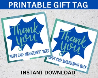 Case Management Week Printable Gift Tags Happy Case Manager - Etsy