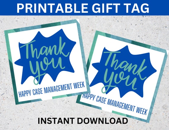 Case Management Week Printable Gift Tags Happy Case Manager - Etsy