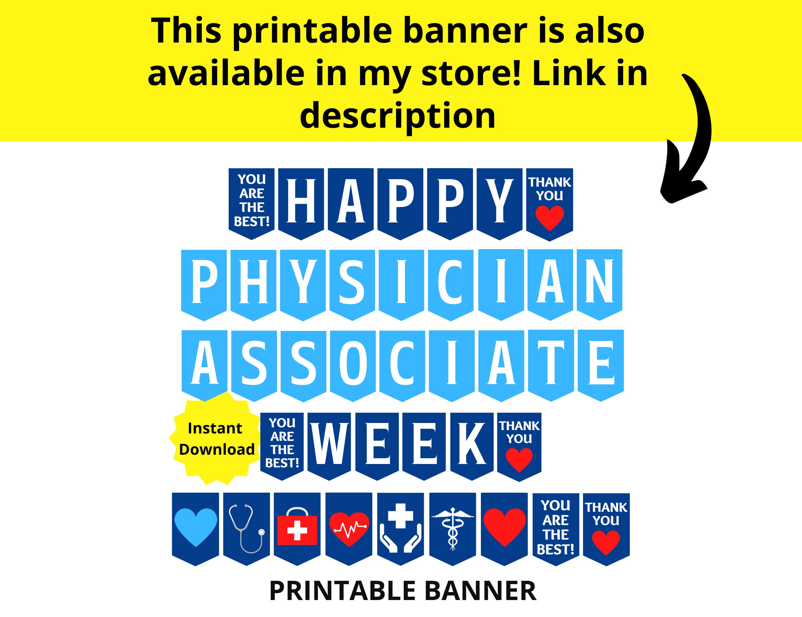 Physician Associate/physician Assistant Week Printable Poster, Happy PA ...