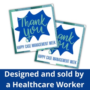 Case Management Week Printable Gift Tags, Happy Case Manager Week Gift ...