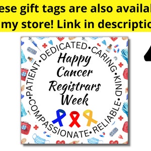 Cancer Registrars Week Printable Bundle, National Cancer Registrar Week ...