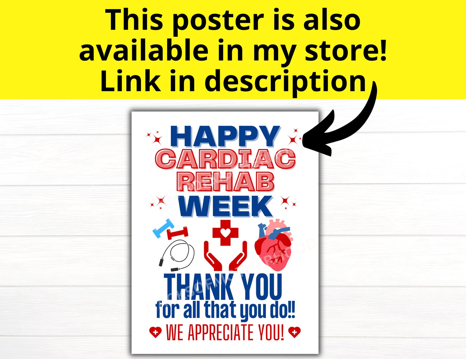 Cardiac Rehab Week Printable Banner, Happy Cardiac Rehab Week Sign ...