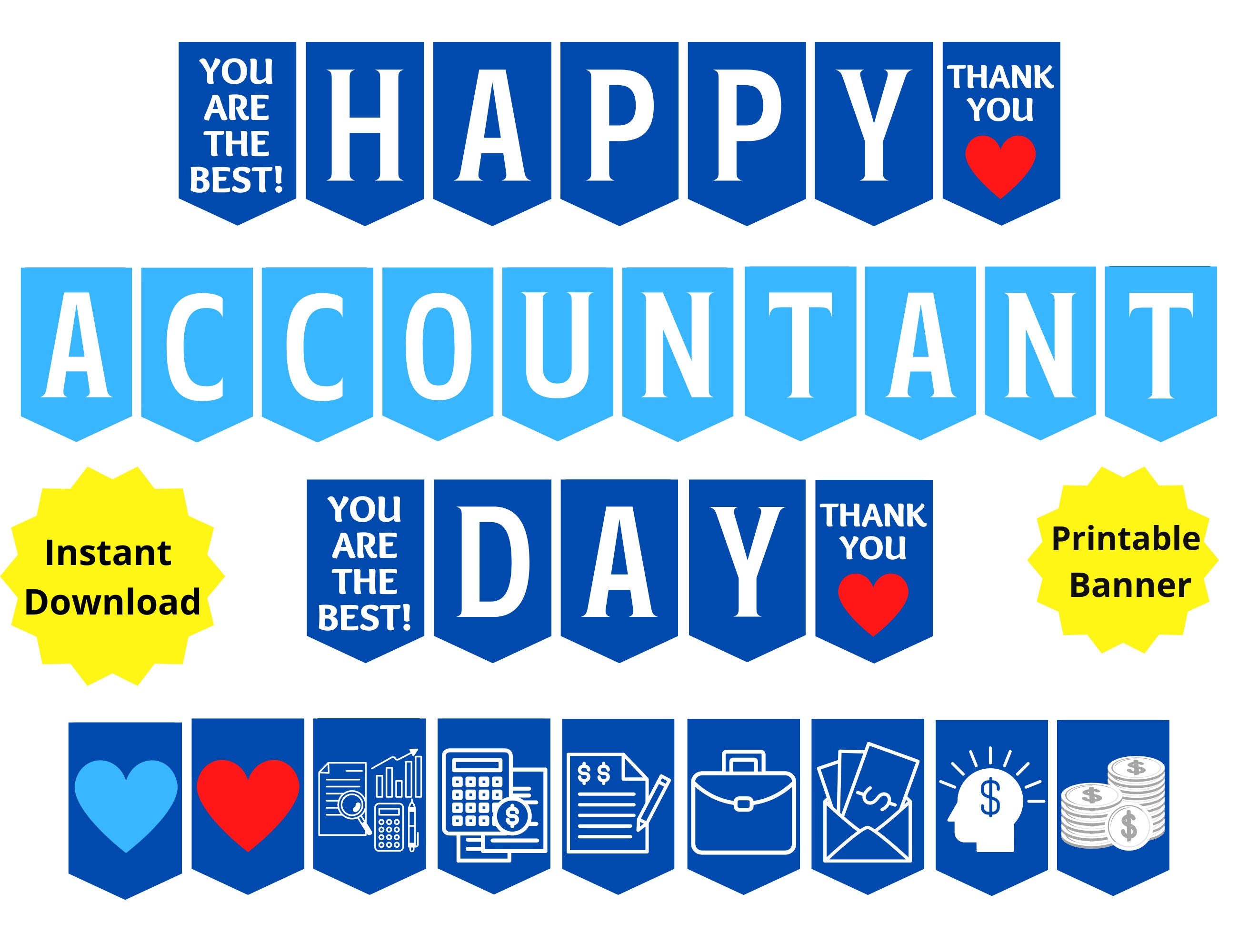 Accountant Day Printable Banner Happy Accountant Day Sign - Etsy