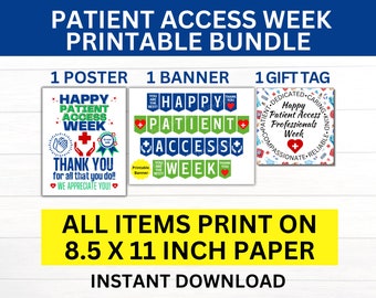 Patient Access Week Printable Banner, Patient Access Professionals Week ...