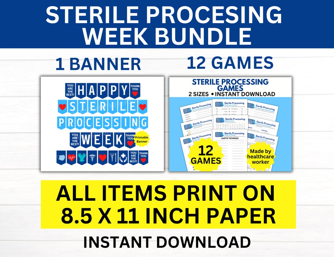 Sterile Processing Week Printable Bundle, SPD Week, Central Service ...