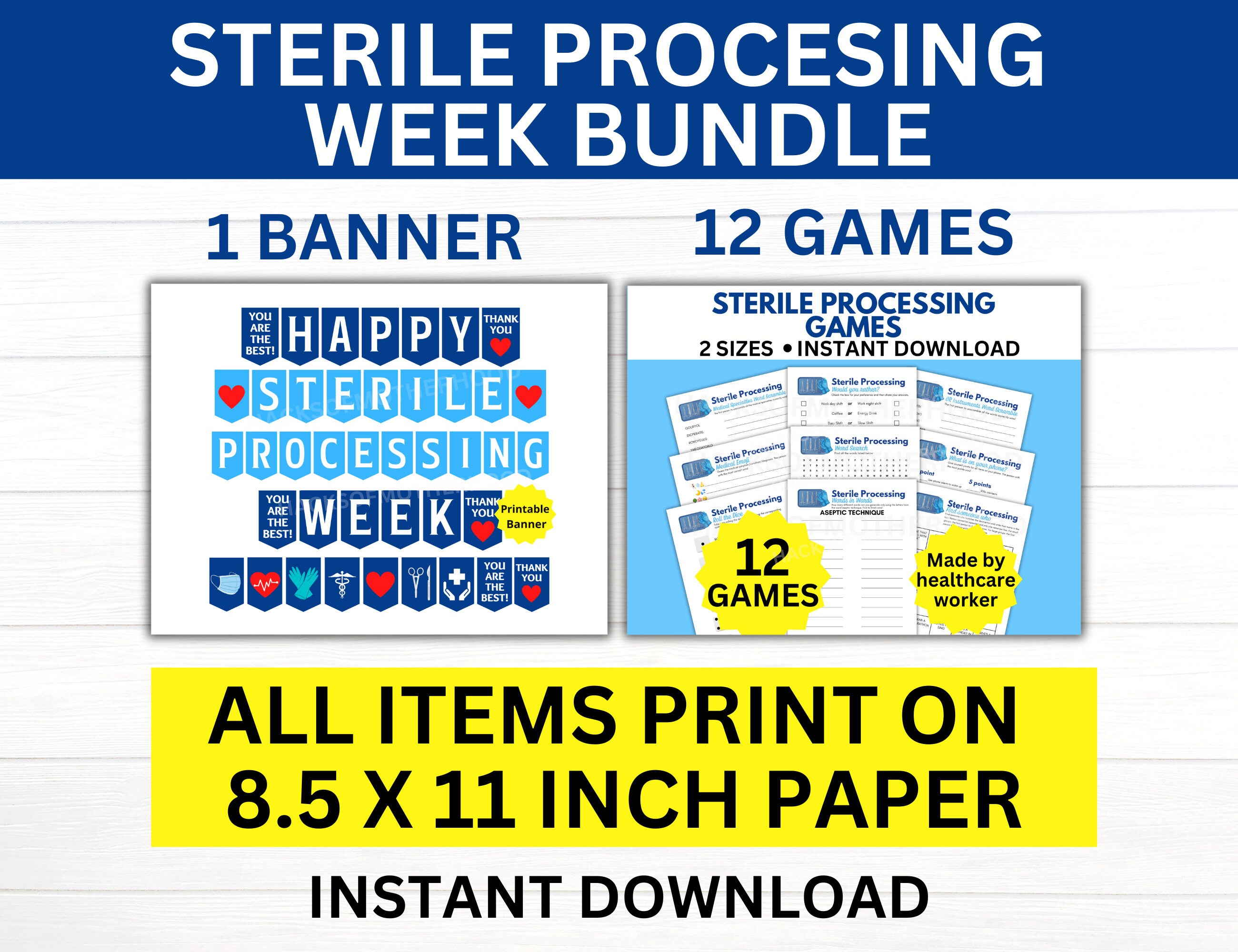 Sterile Processing Week Printable Bundle, SPD Week, Central Service ...
