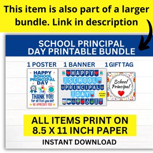 School Principal Day Printable Poster, School Principal Day Sign ...