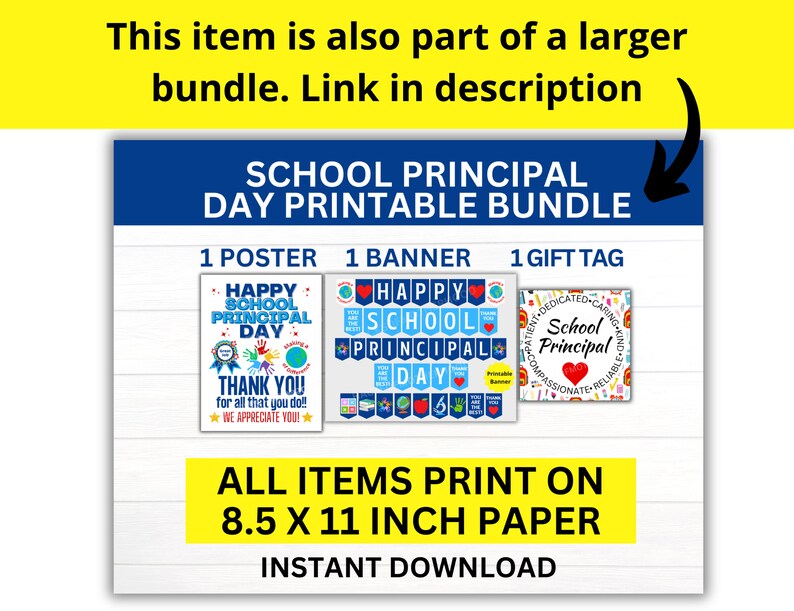 School Principal Day Printable Poster, School Principal Day Sign ...