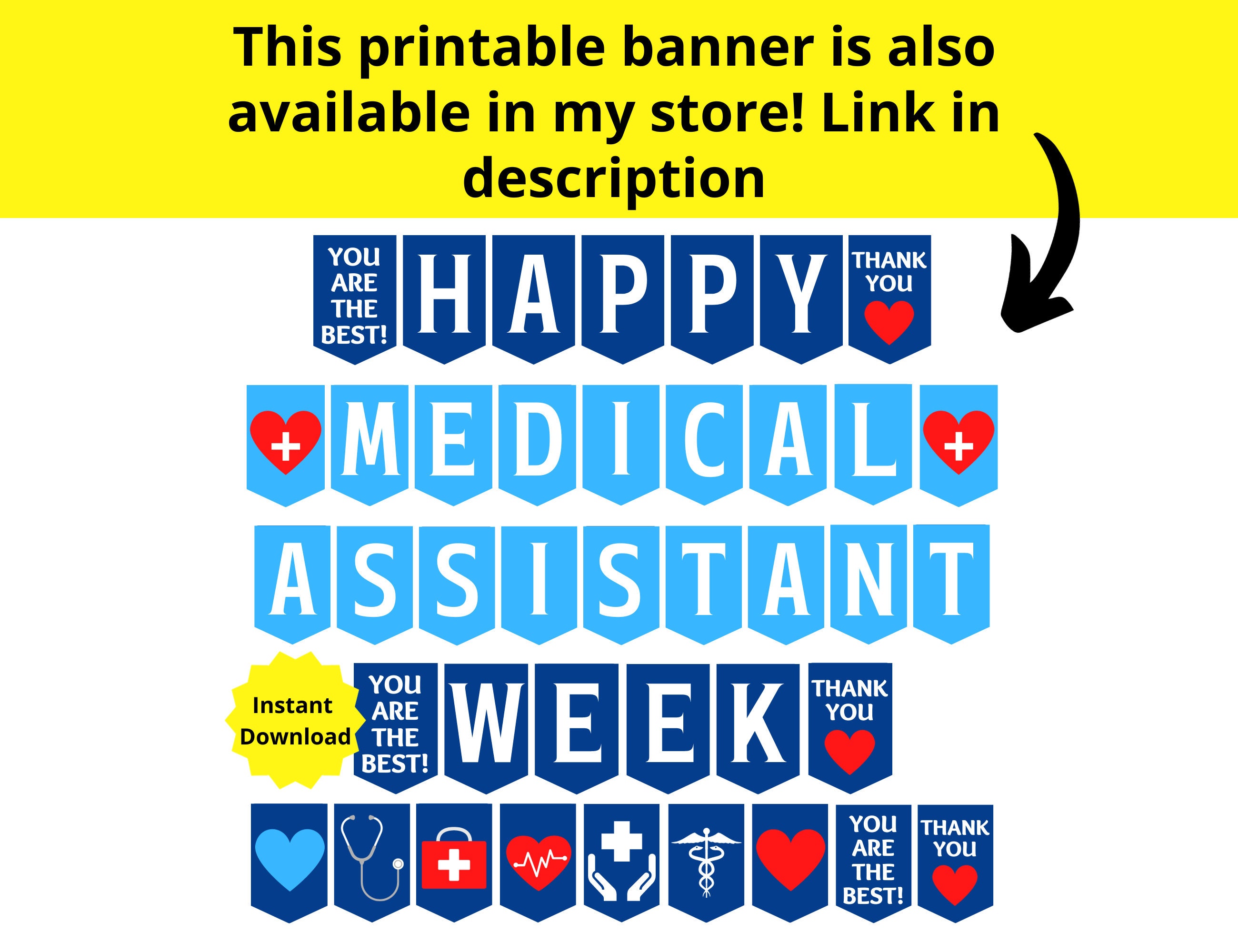 Medical Assistant Week Printable Poster, Happy MA Week Sign, Medical ...