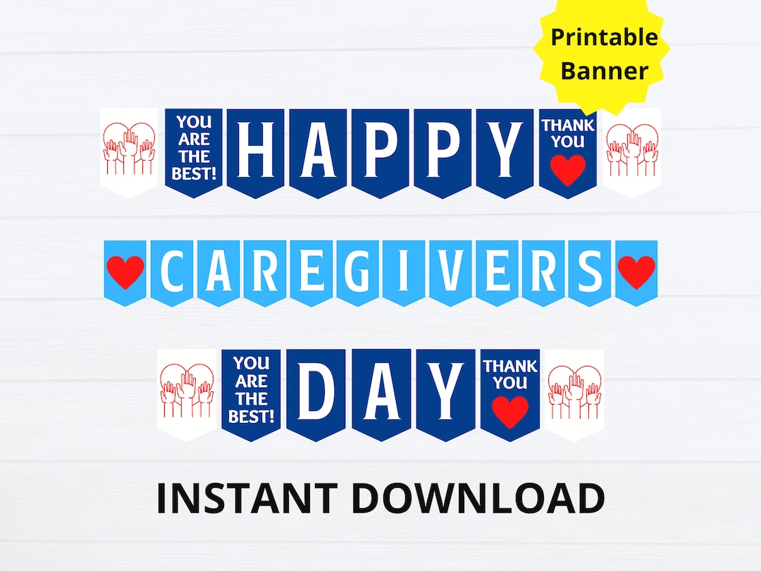 Caregivers Day Printable Banner, Happy Caregivers Day Sign, Caregivers ...