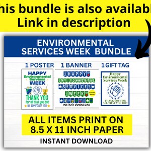 Environmental Services Week Printable Bundle, Environmental Services ...
