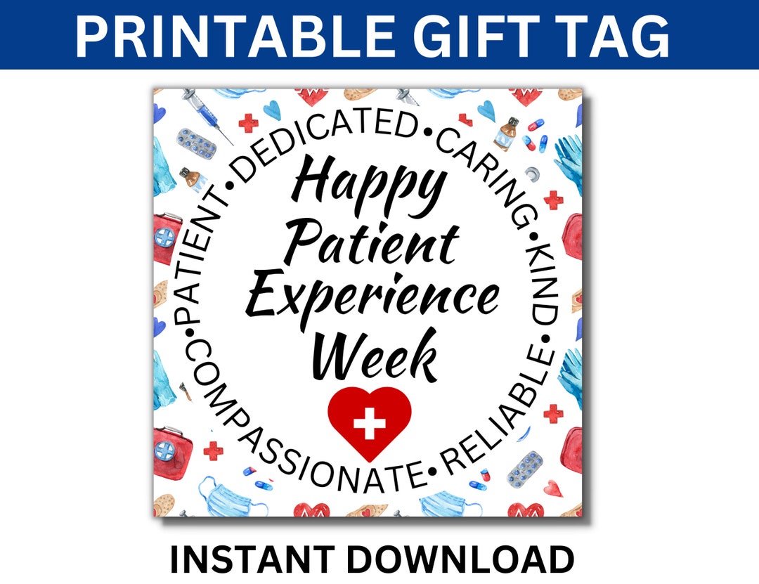 Patient Experience Week Printable Gift Tags, Healthcare Worker ...