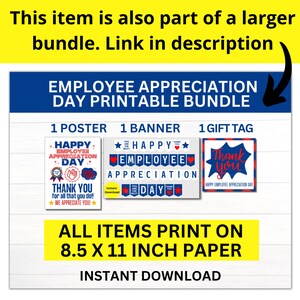 Employee Appreciation Day Printable Poster, Happy Employee Appreciation ...
