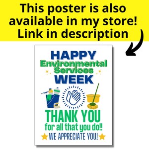 Happy Environmental Services Week Printable Banner, Environmental ...