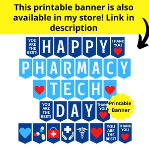 Pharmacy Tech Day Printable Poster, Happy Pharmacy Tech Day Sign ...