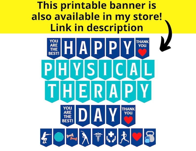 Physical Therapy Month Printable Poster, Happy PT Month Sign, Physical ...