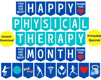 National Physical Therapy Month Banner - Etsy