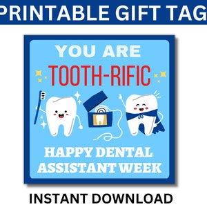 Dental Assistant Week Gift Tag, Happy Dental Assistant Week, Dental ...