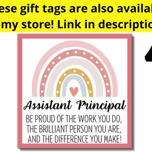 Principal Day Printable Gift Tags School Principals Day - Etsy