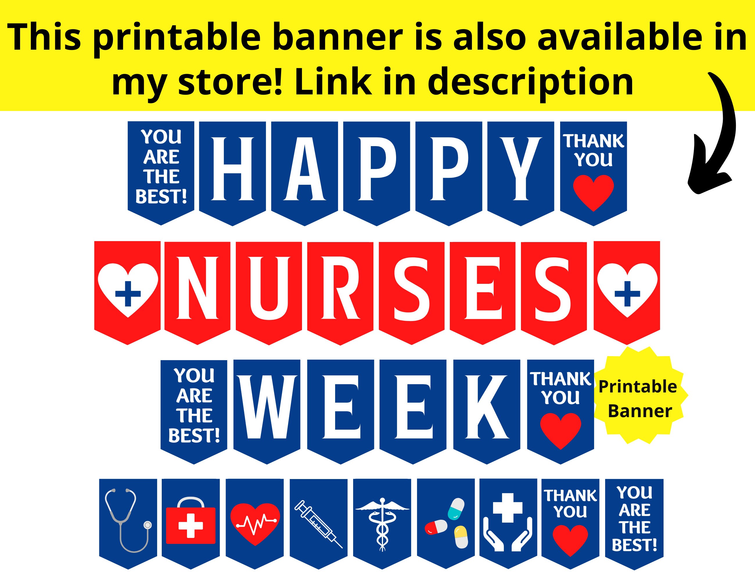 Nurses Week Printable Gift Tags, Happy Nurses Week Gift Tags, Nurse ...