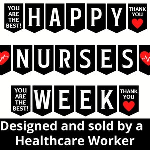 Nurses Week Printable Banner, Happy Nurses Week Sign, Nurse ...