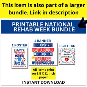National Rehab Week Printable Poster, Happy Rehabilitation Week Sign ...