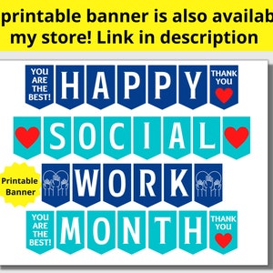 Social Worker Printable Gift Tag, Happy Social Work Week, Social Worker ...