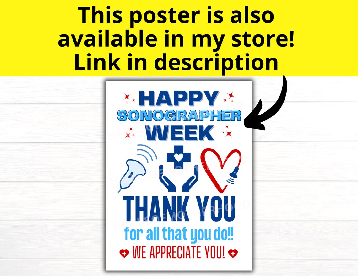Sonographer Printable Gift Tag, Ultrasound Tech Gift, Sonography ...