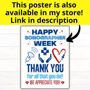 Sonographer Printable Gift Tag, Ultrasound Tech Gift, Sonography ...
