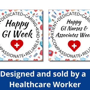 GI Week Printable Gift Tags, Gastroenterology Week, GI Nurse Gift, GI ...