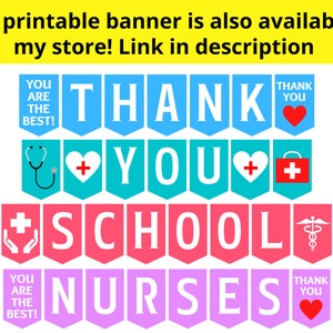 School Nurses Week Printable Gift Tag, School Nurse Gift, Nurse Thank ...