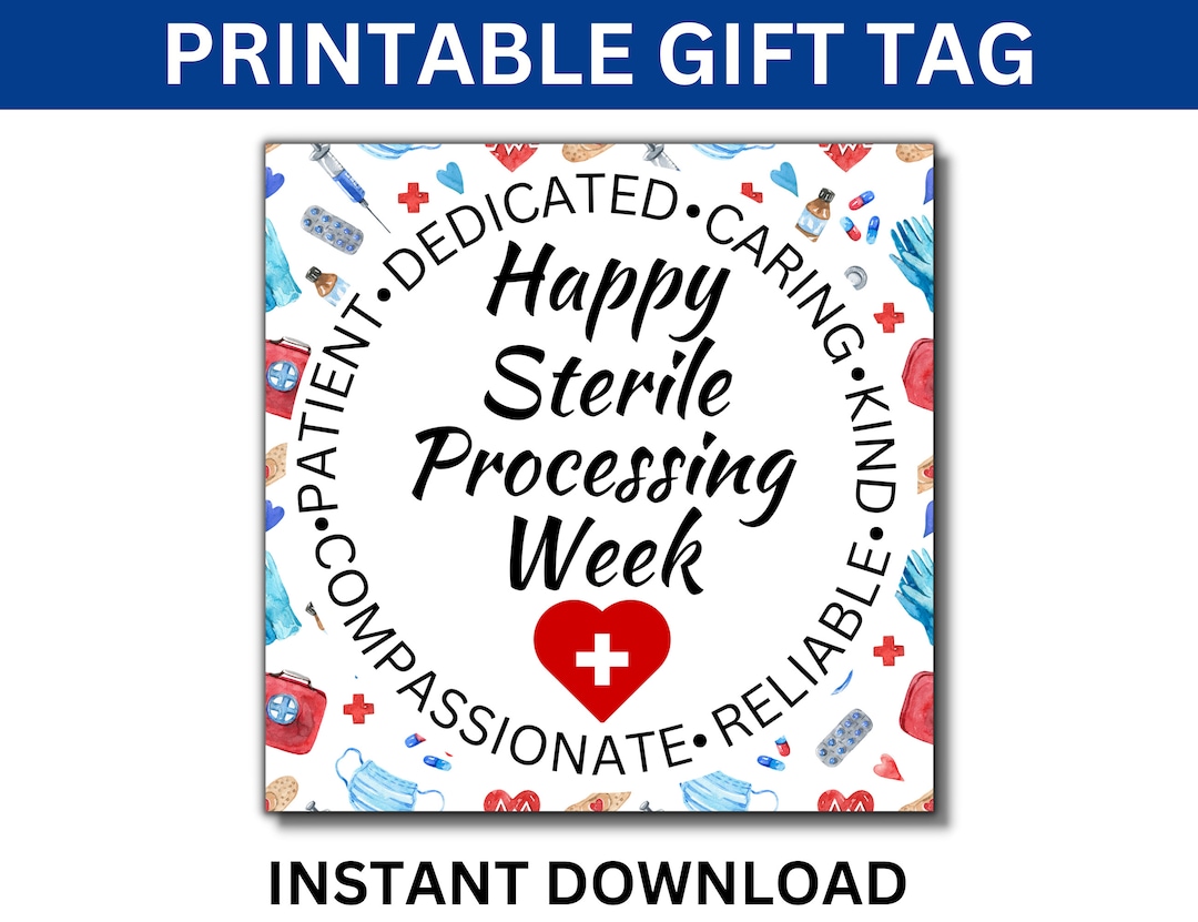 Sterile Processing Week Printable Gift Tags, SPD Week, Central Service ...
