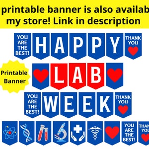 Funny Lab Week Printable Gift Tag Bundle, Medical Laboratory ...
