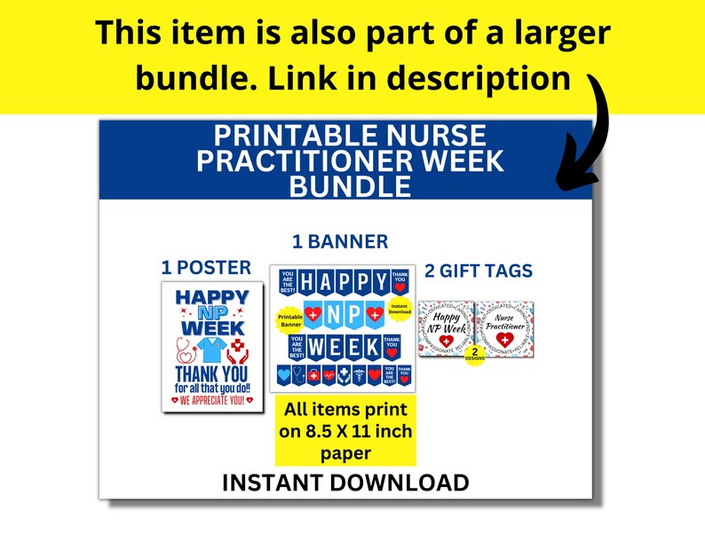 Nurse Practitioner Week Printable Gift Tags, Happy NP Week, Nurse ...